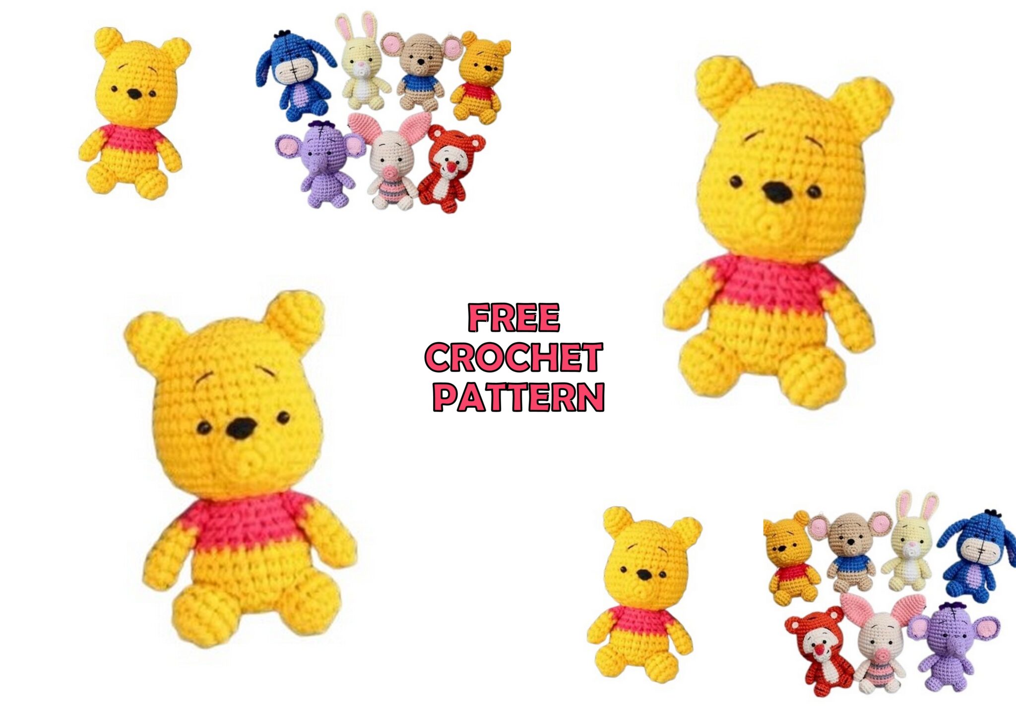 Amigurumi Winnie The Pooh Free Crochet Pattern - Amigurumi